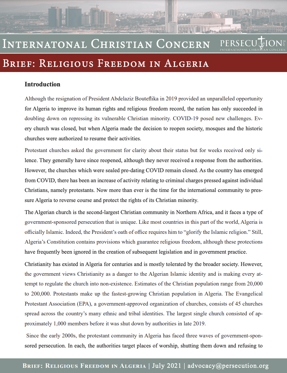 Religious Persecution World Persecution Reports | International ...