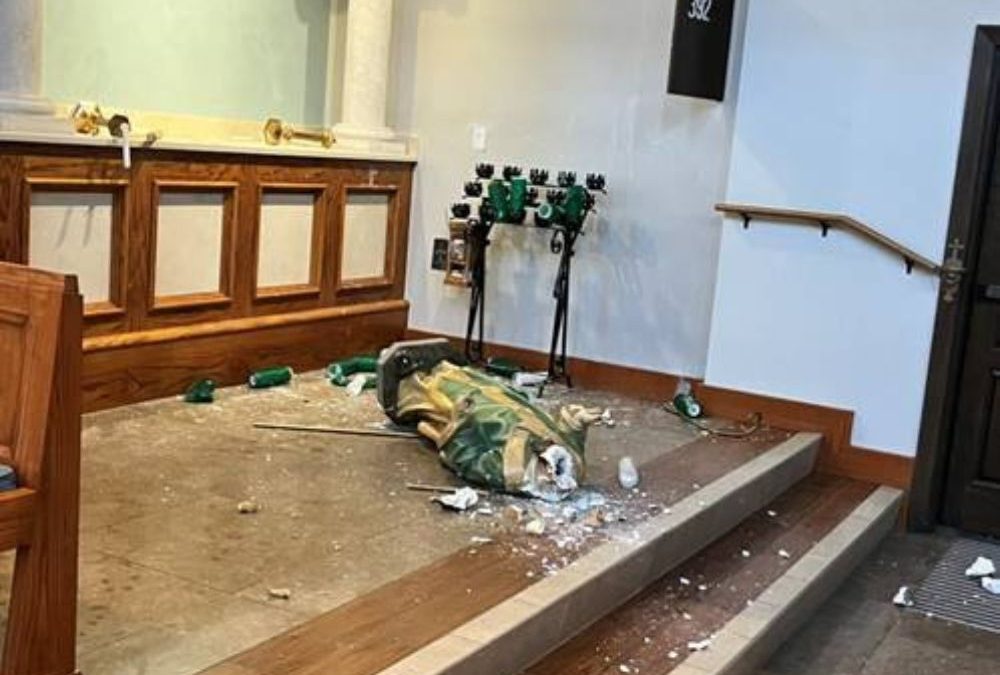 Satanic Message Found at Vandalized Catholic Church in Kansas ...